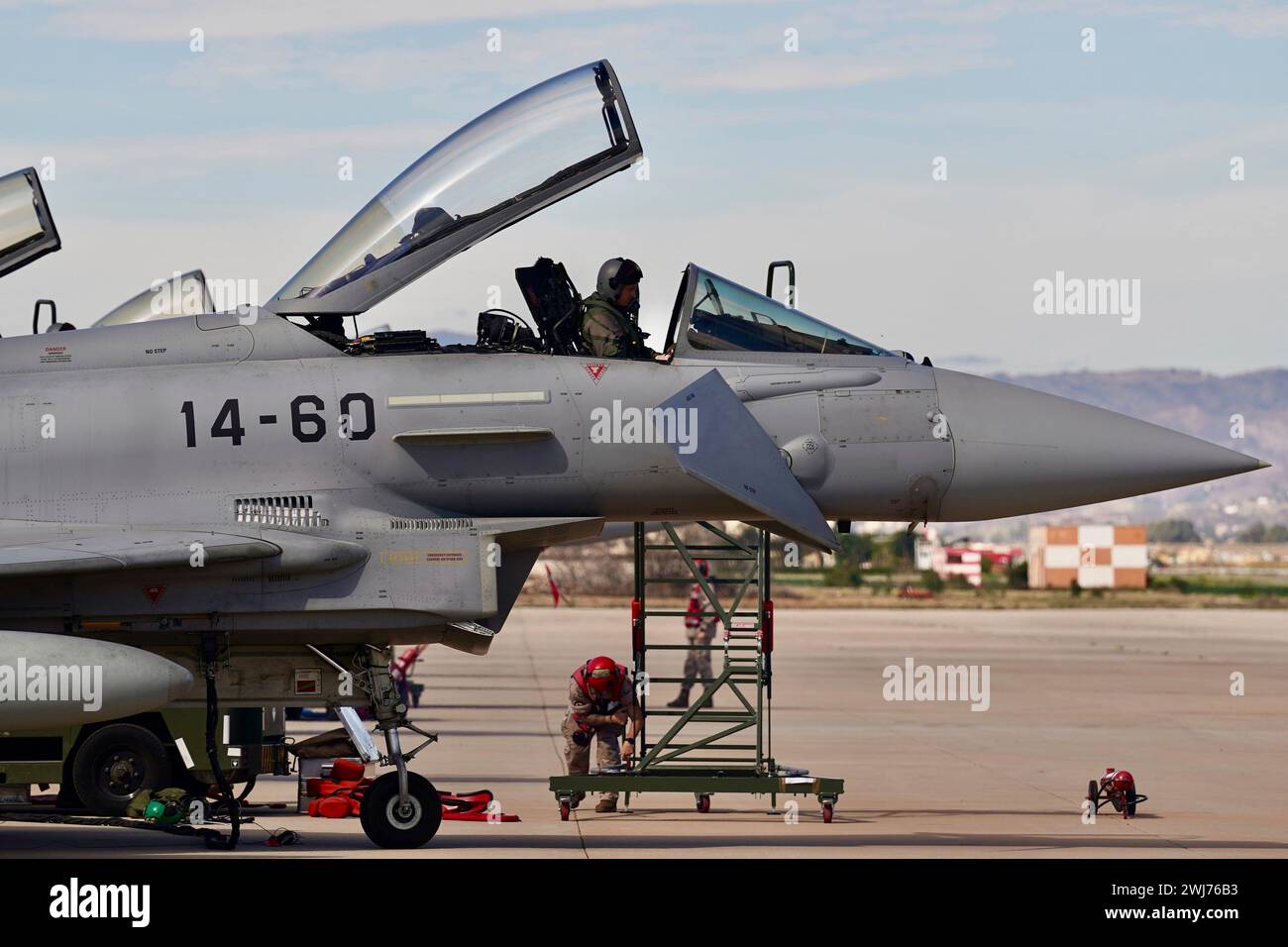 Detail of the first activation of the 'Eagle Eye' of 2024 at Malaga Air ...