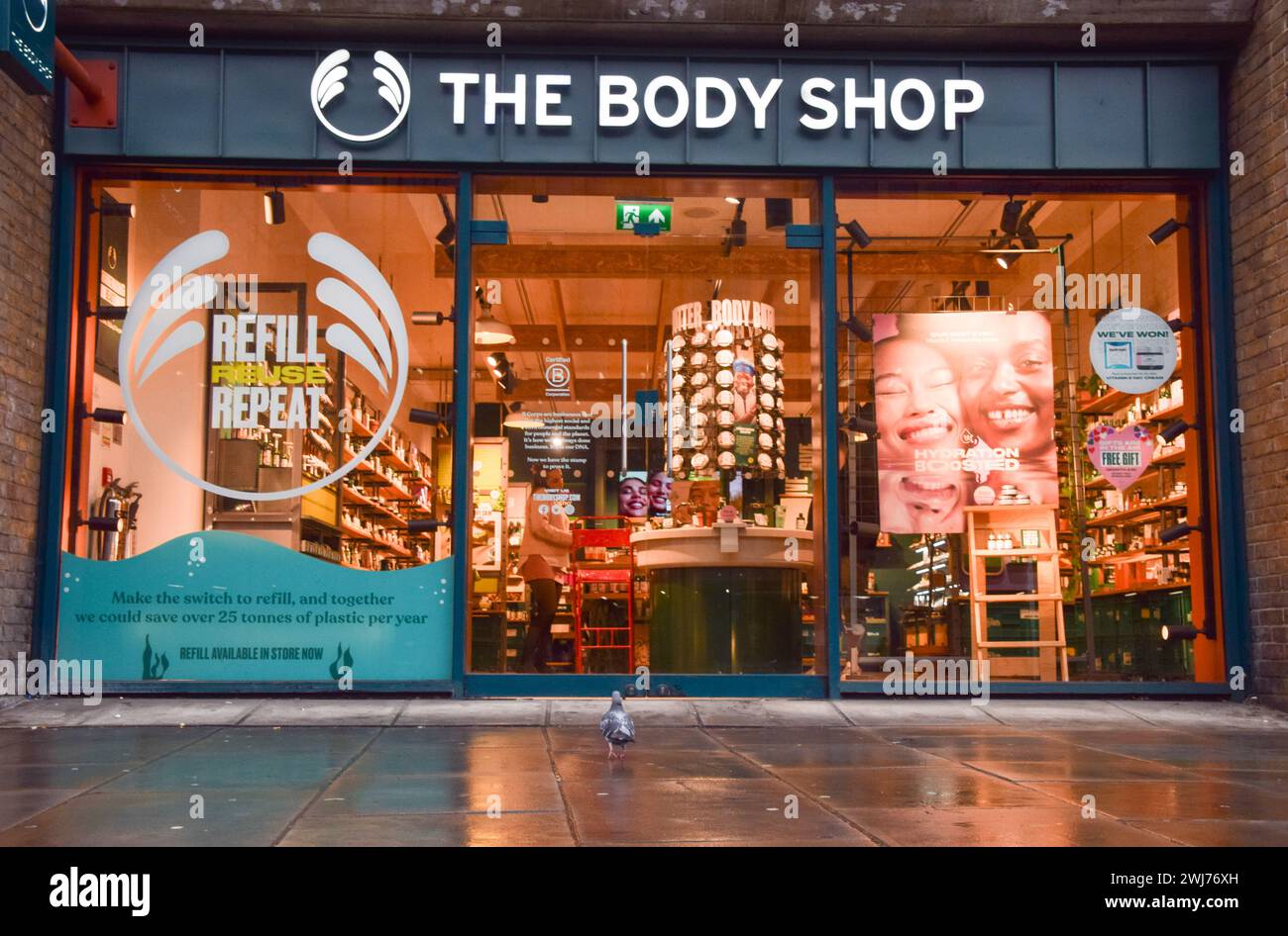 London, UK. 13th February 2024. General view of a Body Shop store in ...
