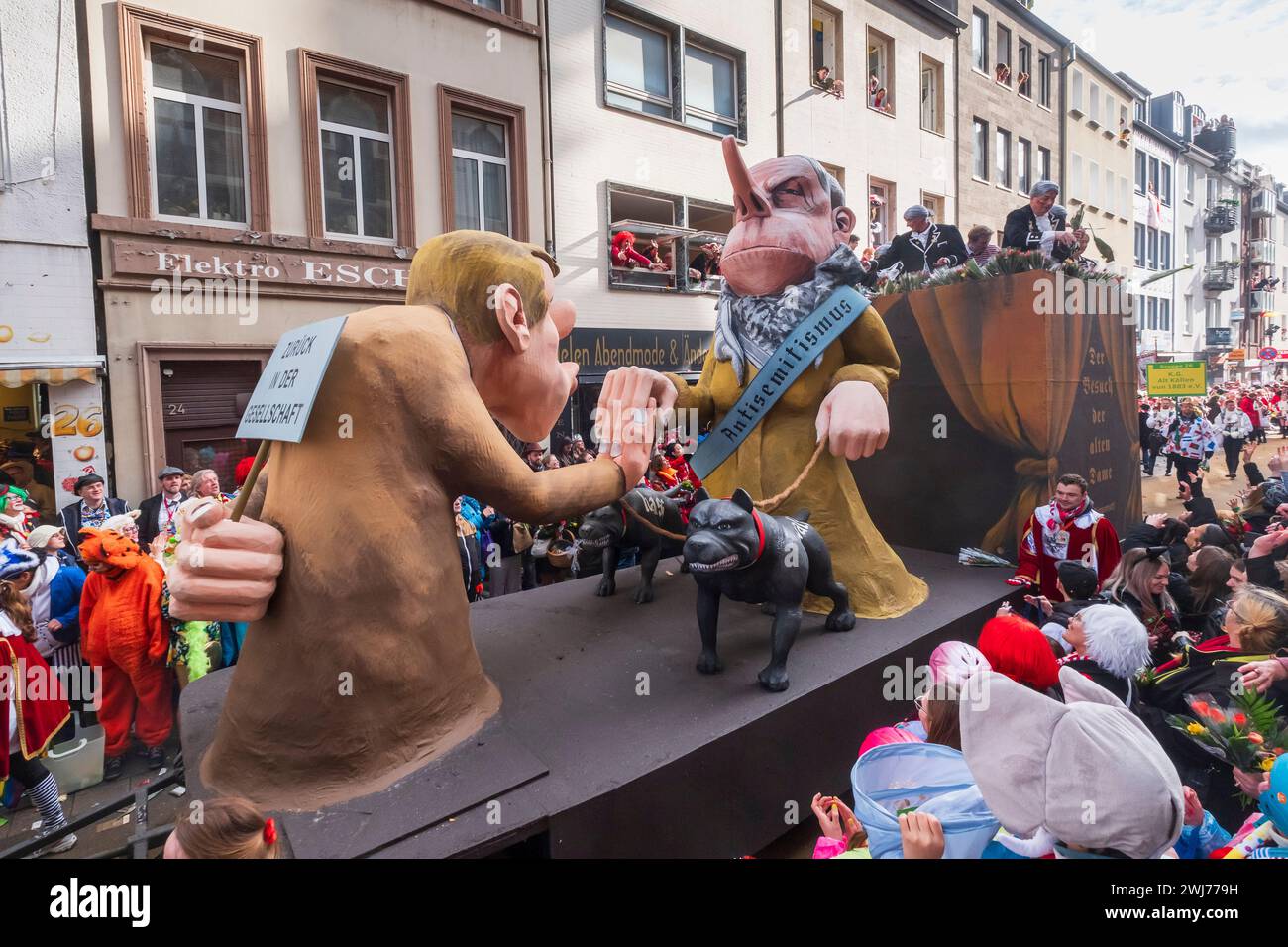 Karneval, Rosenmontag in Köln, „Besuch der alten Dame“ Antisemitismus ...