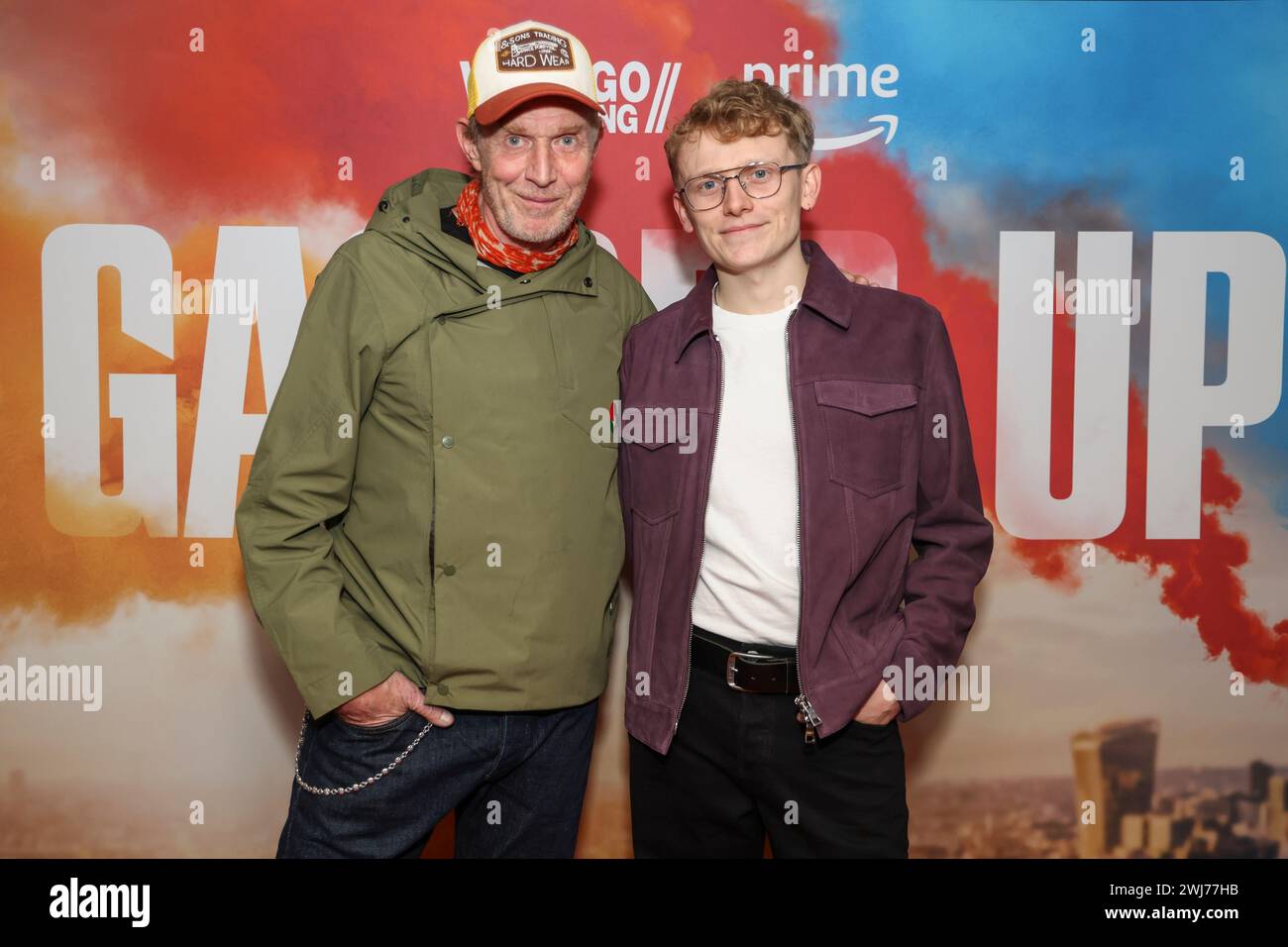 Jason Flemyng, left, and George Jaques pose for photographers upon ...
