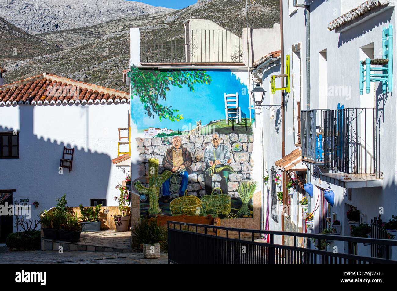 PARAUTA, SPAIN - JANUARY 20, 2024: Corners and details on the streets ...