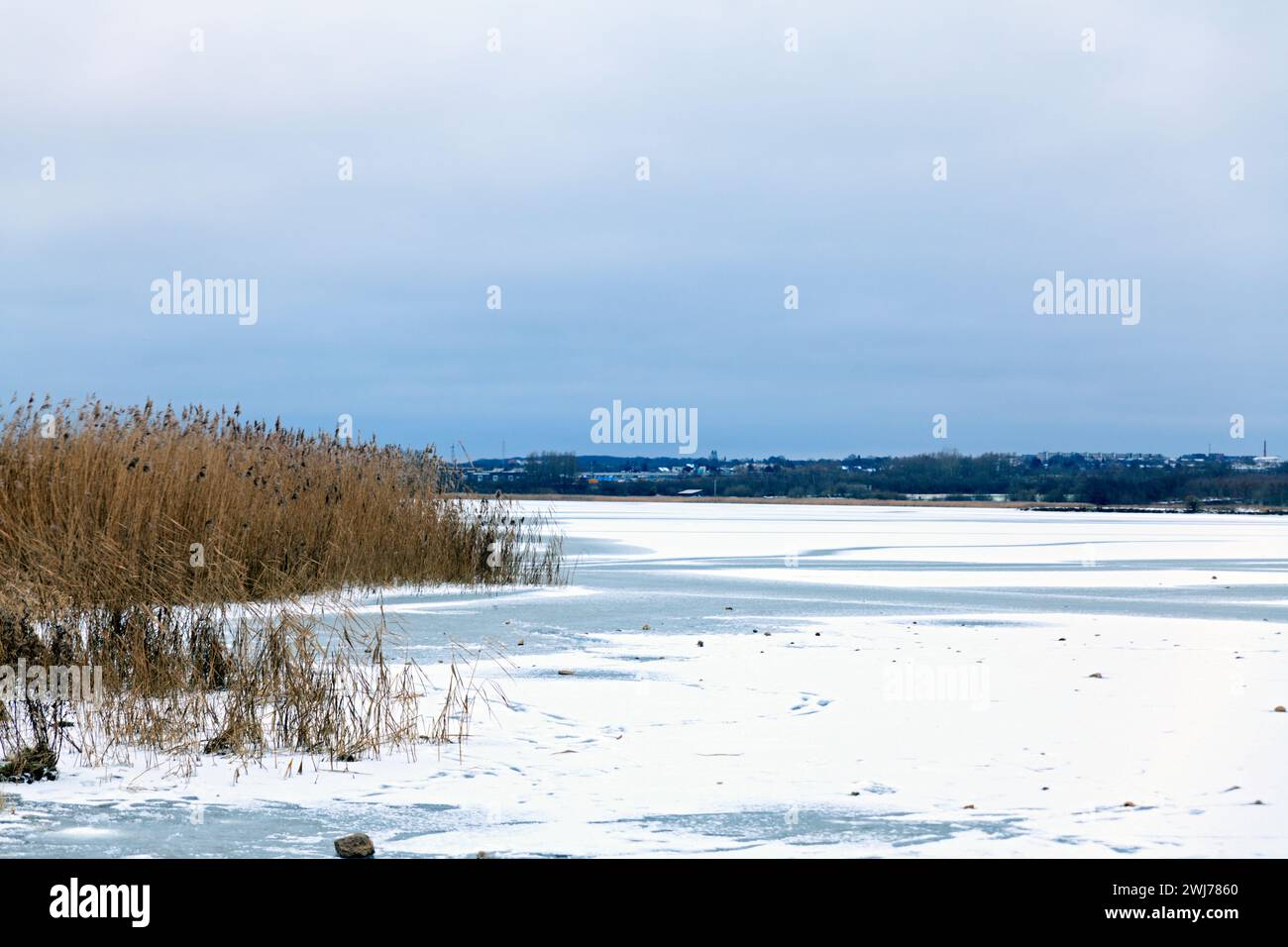 Frozen lake, Aarhus, Denmark Stock Photo - Alamy