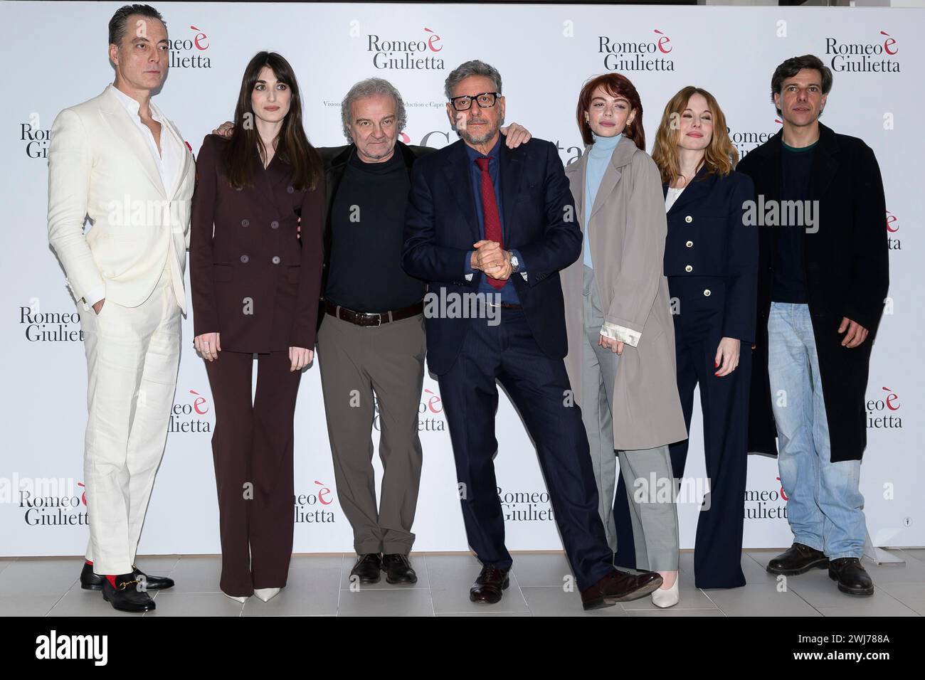 Rome, Italy. 10th Feb, 2024. The cast is posing during the photocall of ...