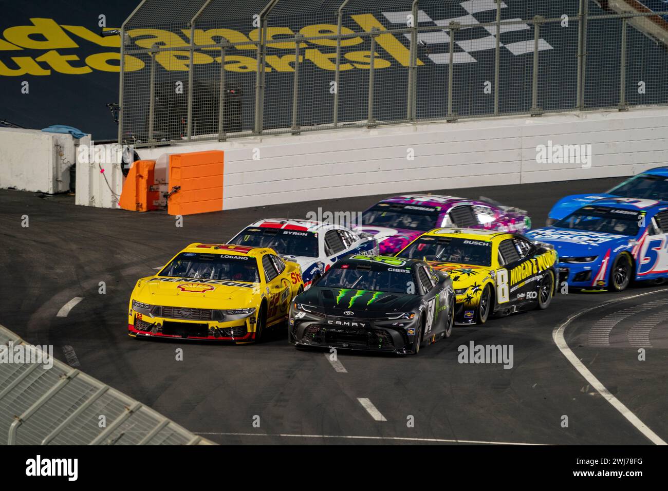 Los Angeles, Ca, USA. 3rd Feb, 2024. Joey Logano races for position for ...