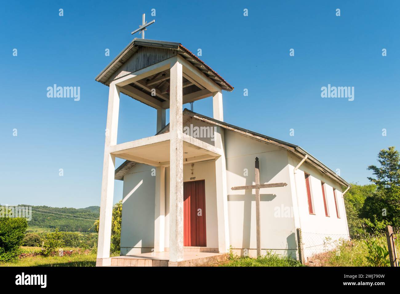 Catholic church from the Itagiba community in the countryside of Sao ...