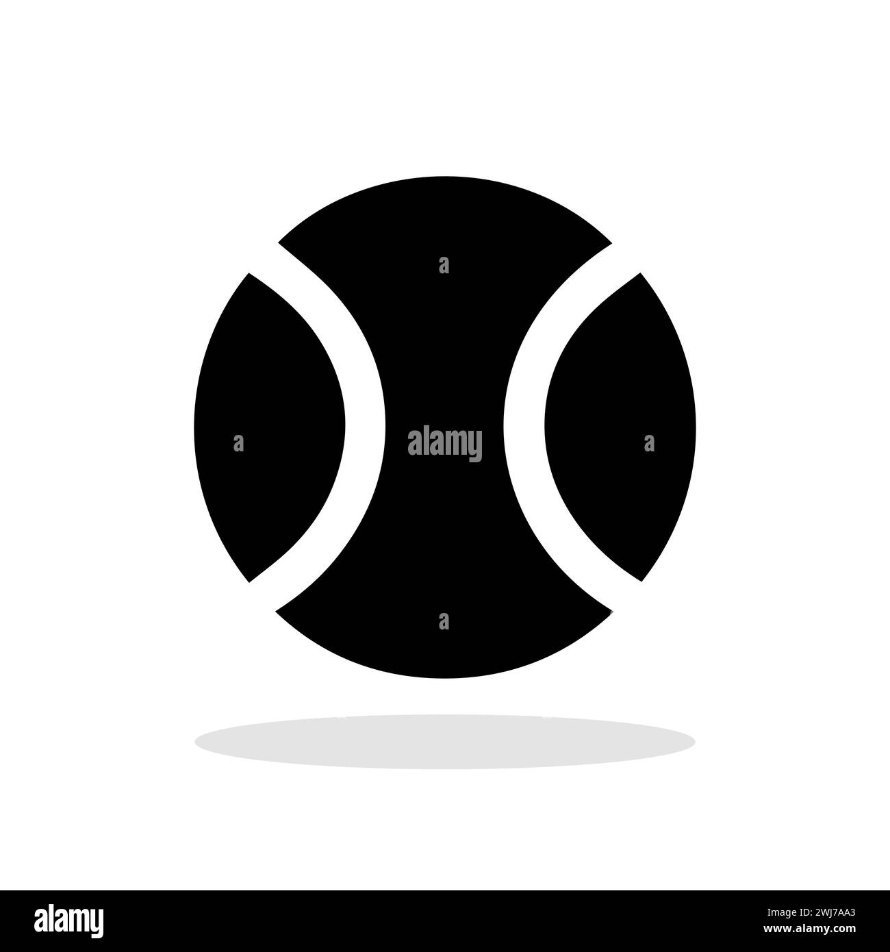 Tennis ball icon. Symbol of tennis ball. Black tennis ball icon ...