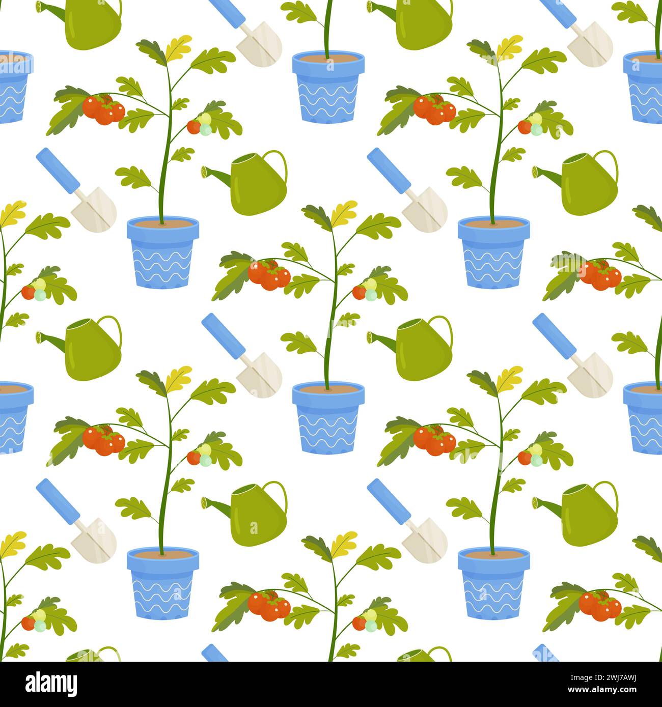 Seamless pattern gardening, inventory, planting. For your design ...