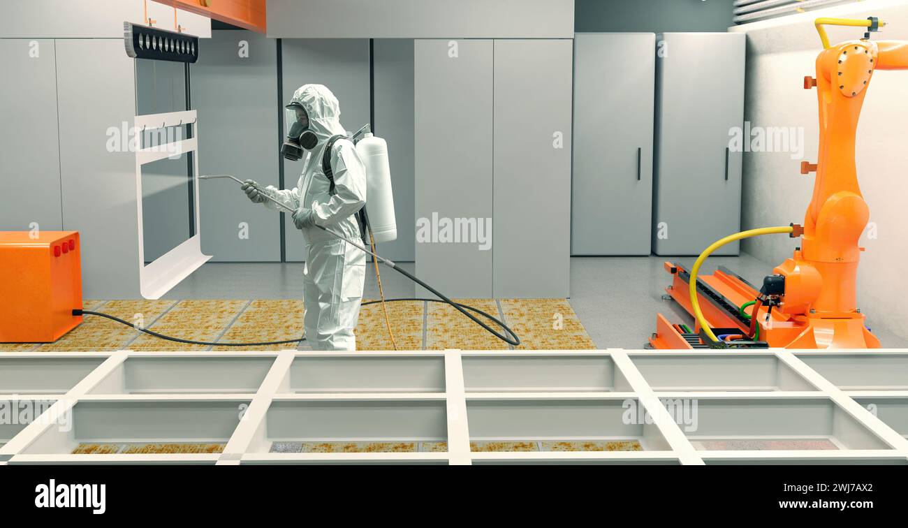 Industrial spray painter hi-res stock photography and images - Alamy