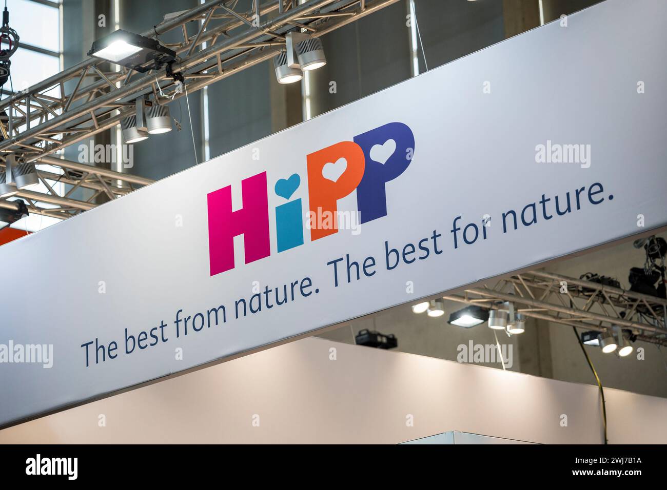 Nuremberg, Germany. 13th Feb, 2024. The Hipp company logo, taken at the ...