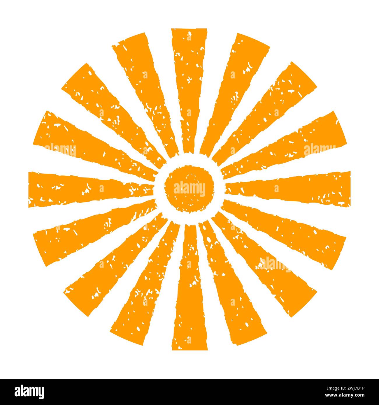 Hand painted sun symbol, hand drawn with crayon Stock Vector Image ...