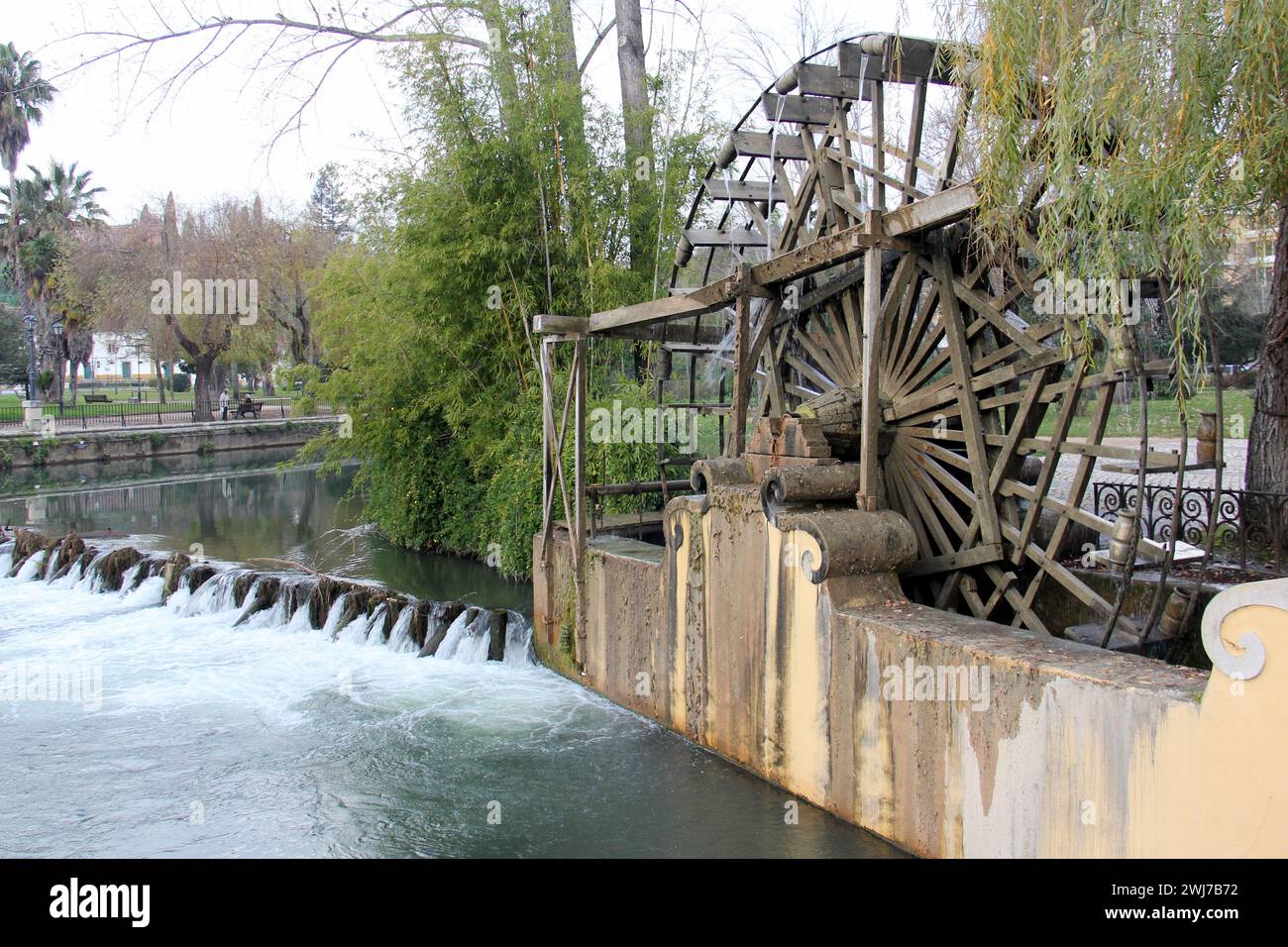 Replica of the old-time wooden Hydraulic Wheel typical for Nabao River ...