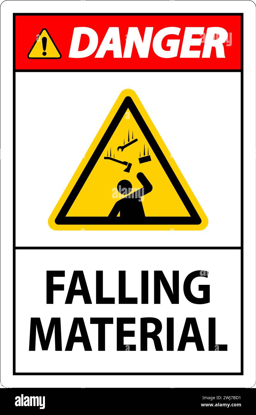 Danger Sign Falling Material Stock Vector Image & Art - Alamy