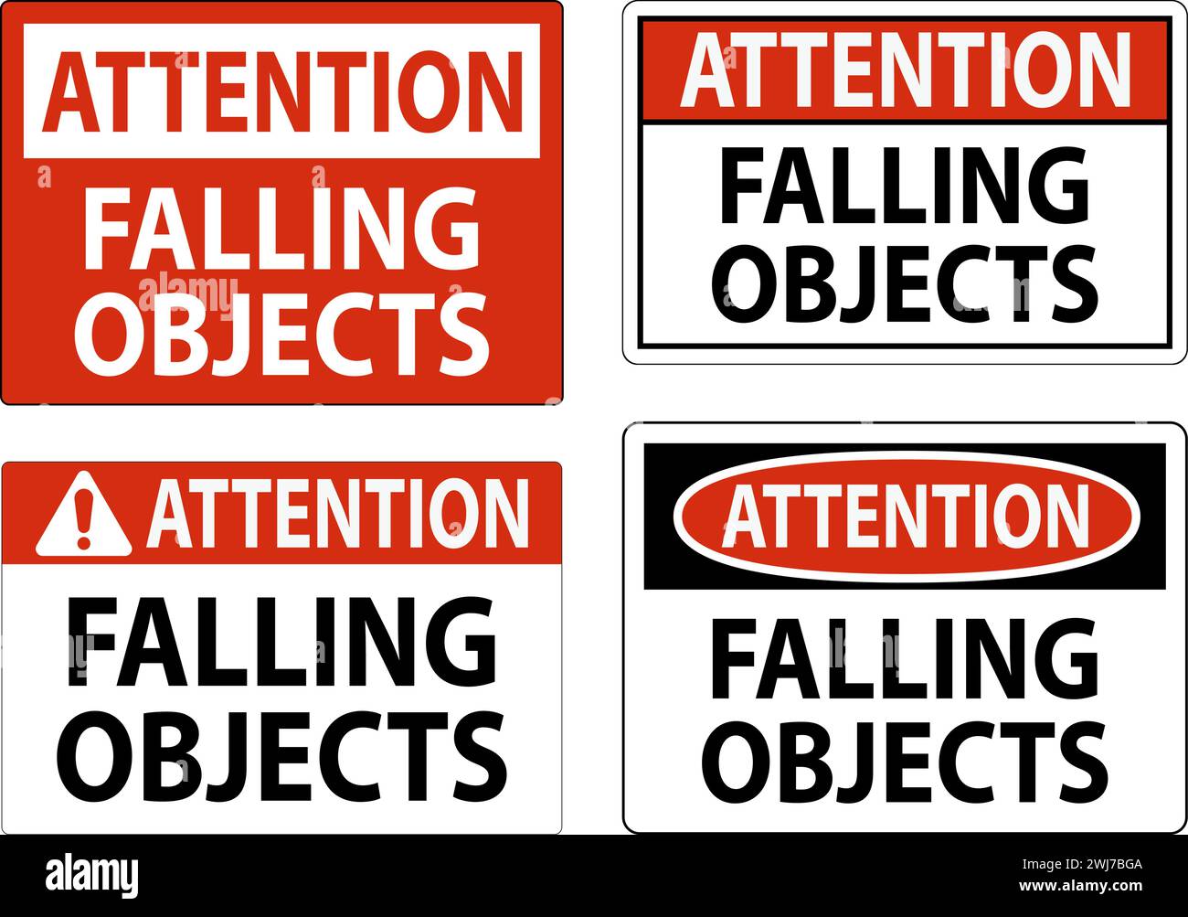 Attention Sign, Falling Objects Stock Vector Image & Art - Alamy