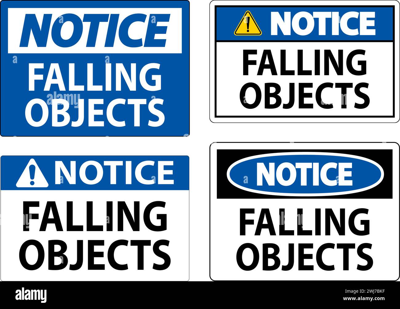 Notice Sign, Falling Objects Stock Vector Image & Art - Alamy