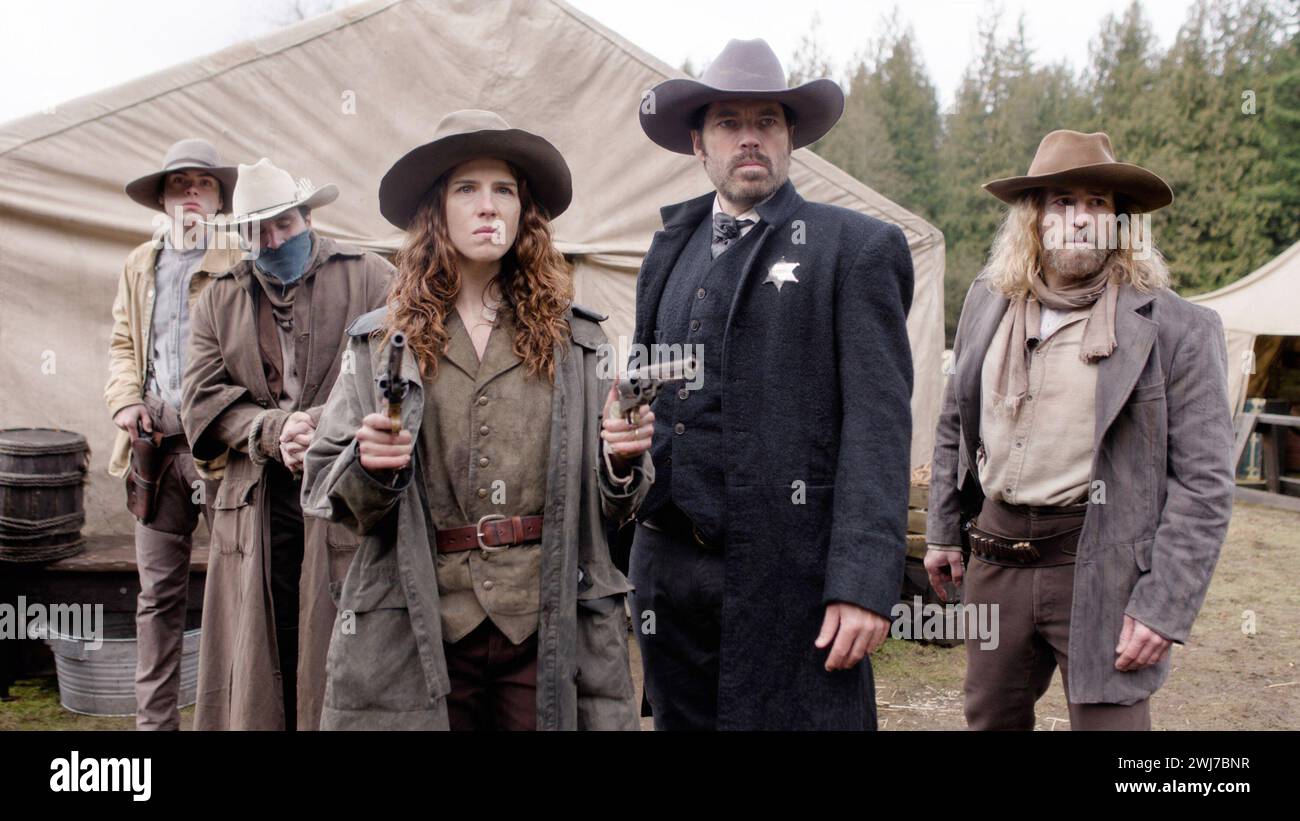 CALAMITY JANE, front, from left: Emily Bett Rickards, Tim Rozon, Troy ...