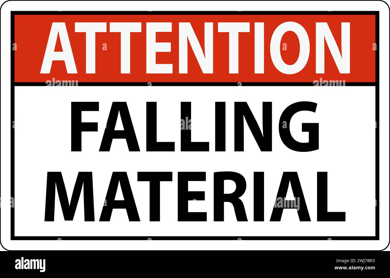 Attention Sign Falling Material Stock Vector Image & Art - Alamy