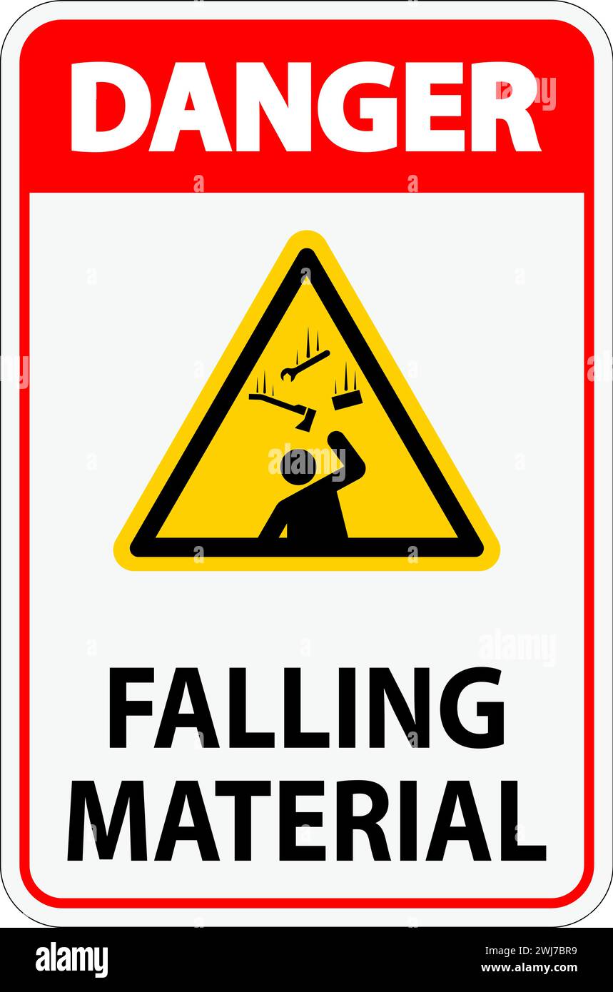 Danger Sign Falling Material Stock Vector Image & Art - Alamy