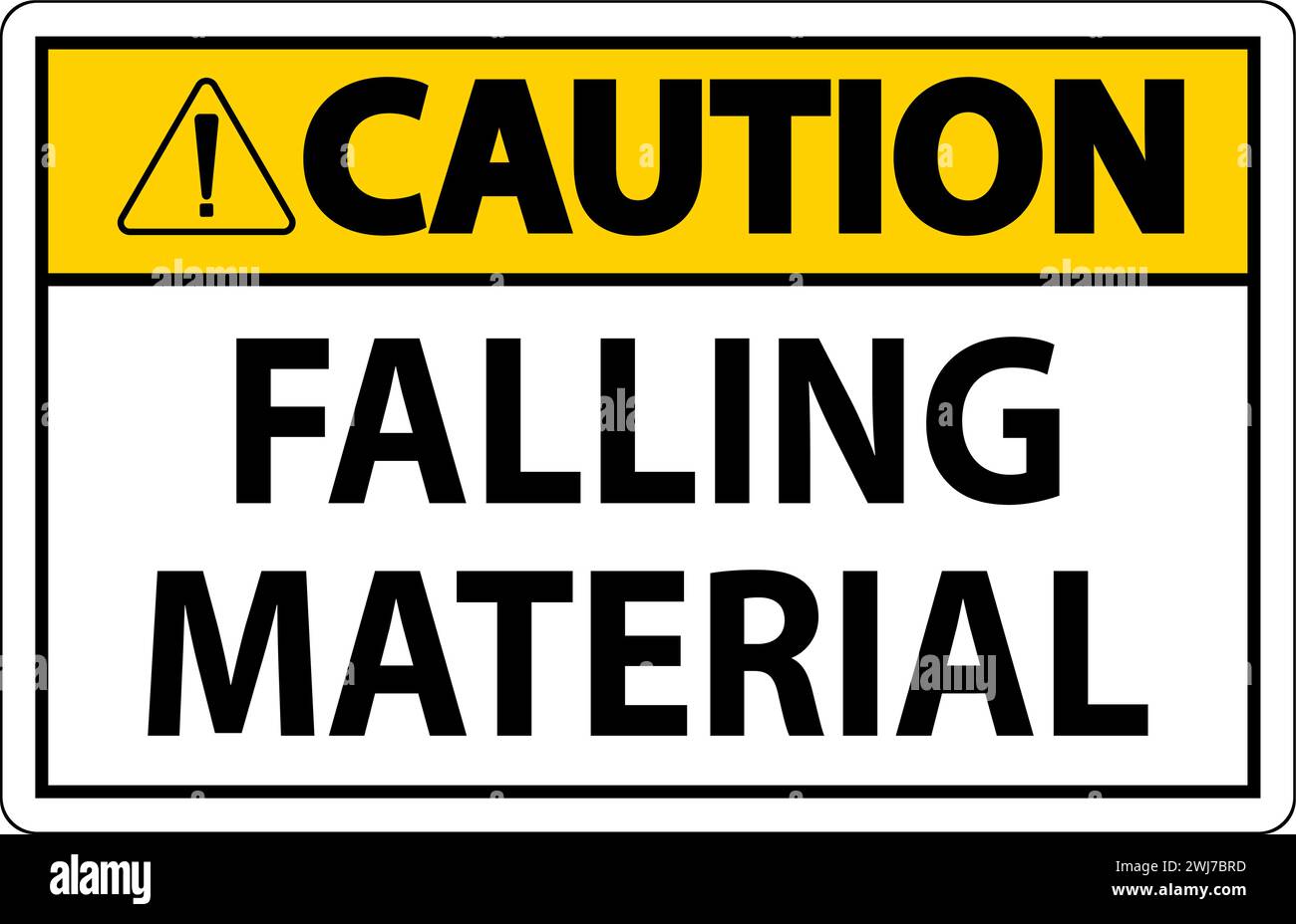 Caution Sign Falling Material Stock Vector Image & Art - Alamy