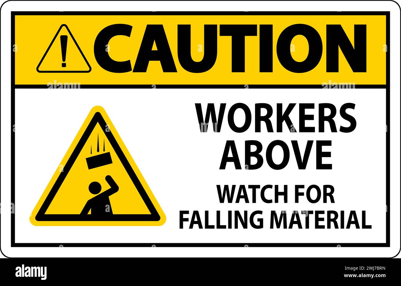 Caution signs falling over Stock Vector Images - Alamy