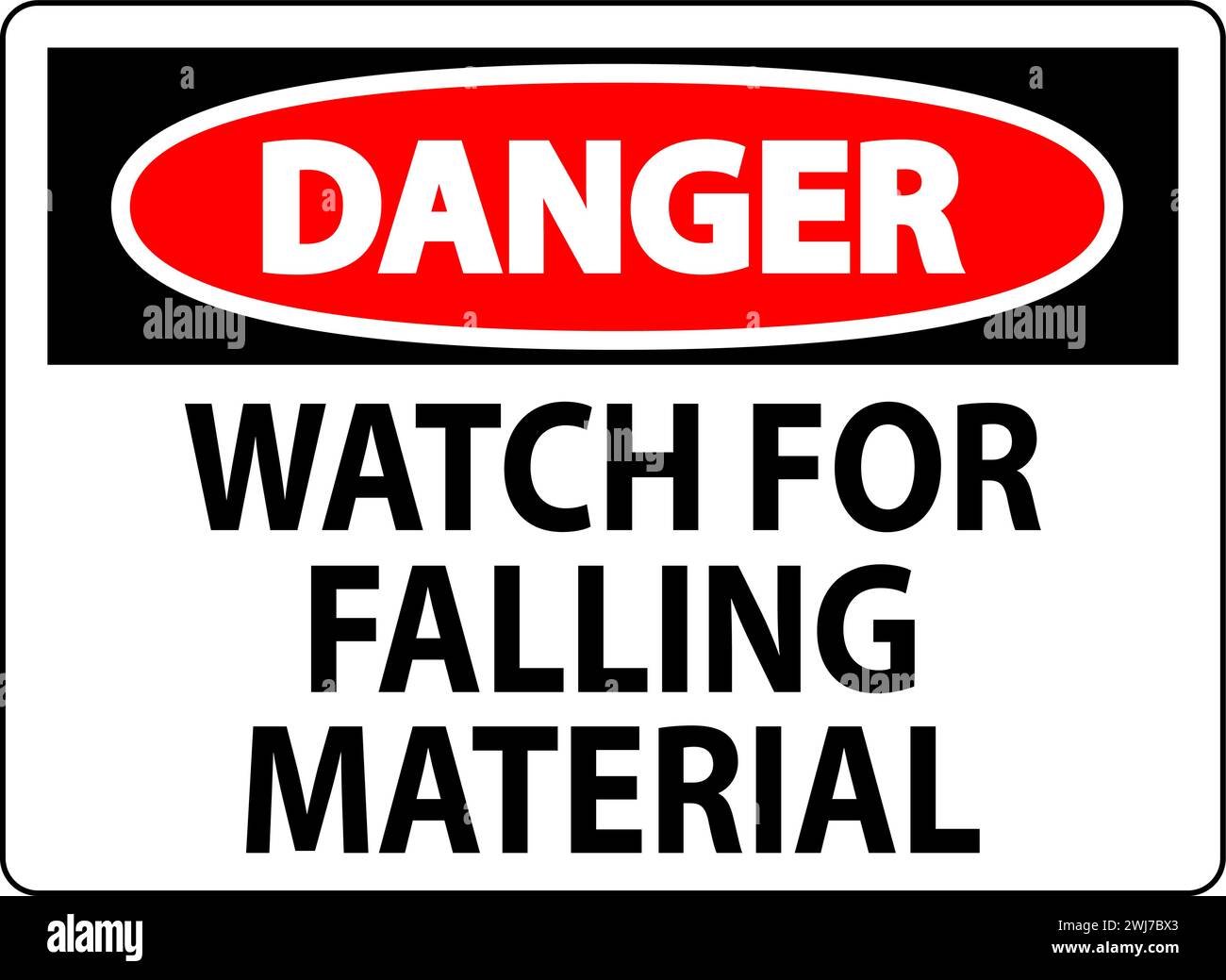 Danger Sign, Watch For Falling Material Stock Vector Image & Art - Alamy
