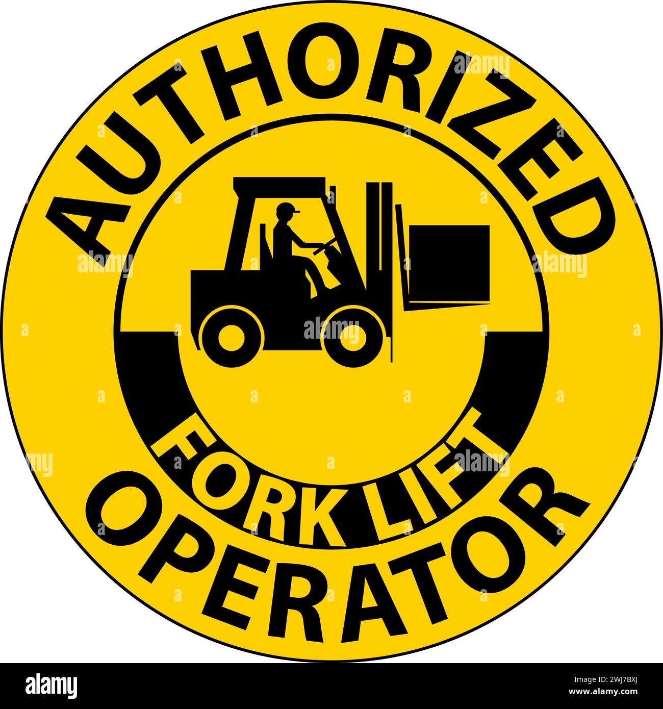 Authorized Forklift Operator Sign Stock Vector Image & Art - Alamy