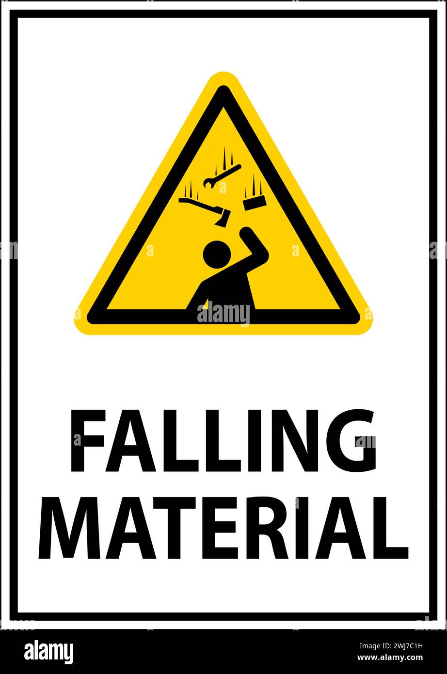 Danger Sign Falling Material Stock Vector Image & Art - Alamy