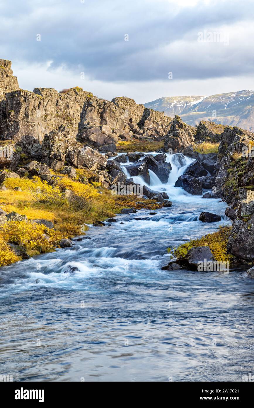 Drekkingarhylur on the Oxara river, Thingvellir National Park in ...