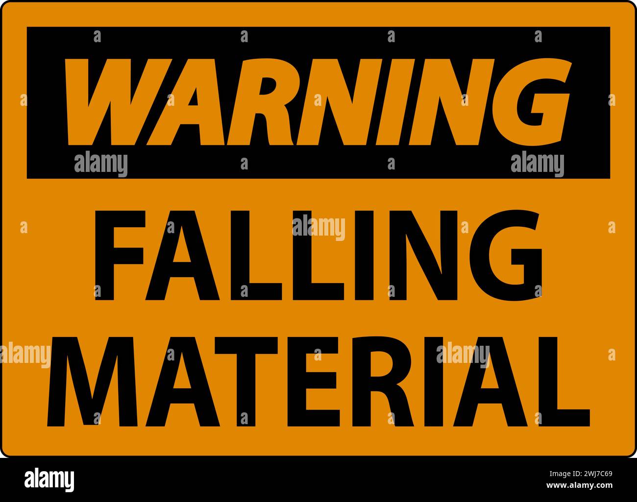 Warning Sign Falling Material Stock Vector Image & Art - Alamy