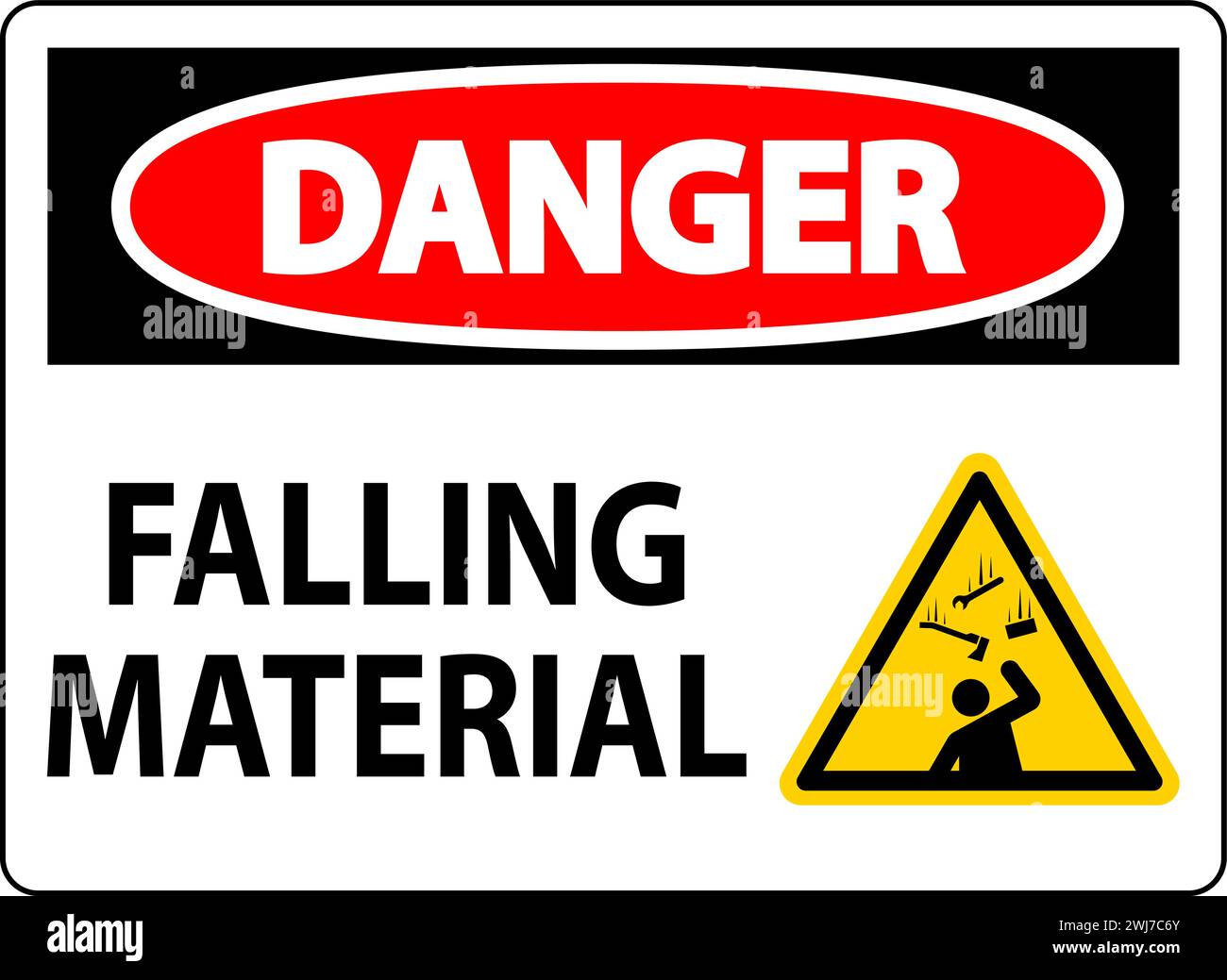 Danger Sign Falling Material Stock Vector Image & Art - Alamy
