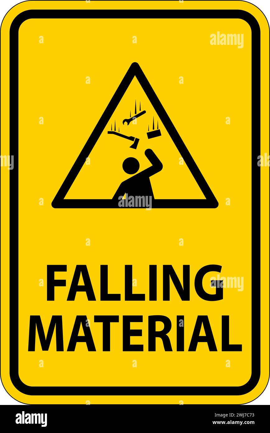 Danger Sign Falling Material Stock Vector Image & Art - Alamy