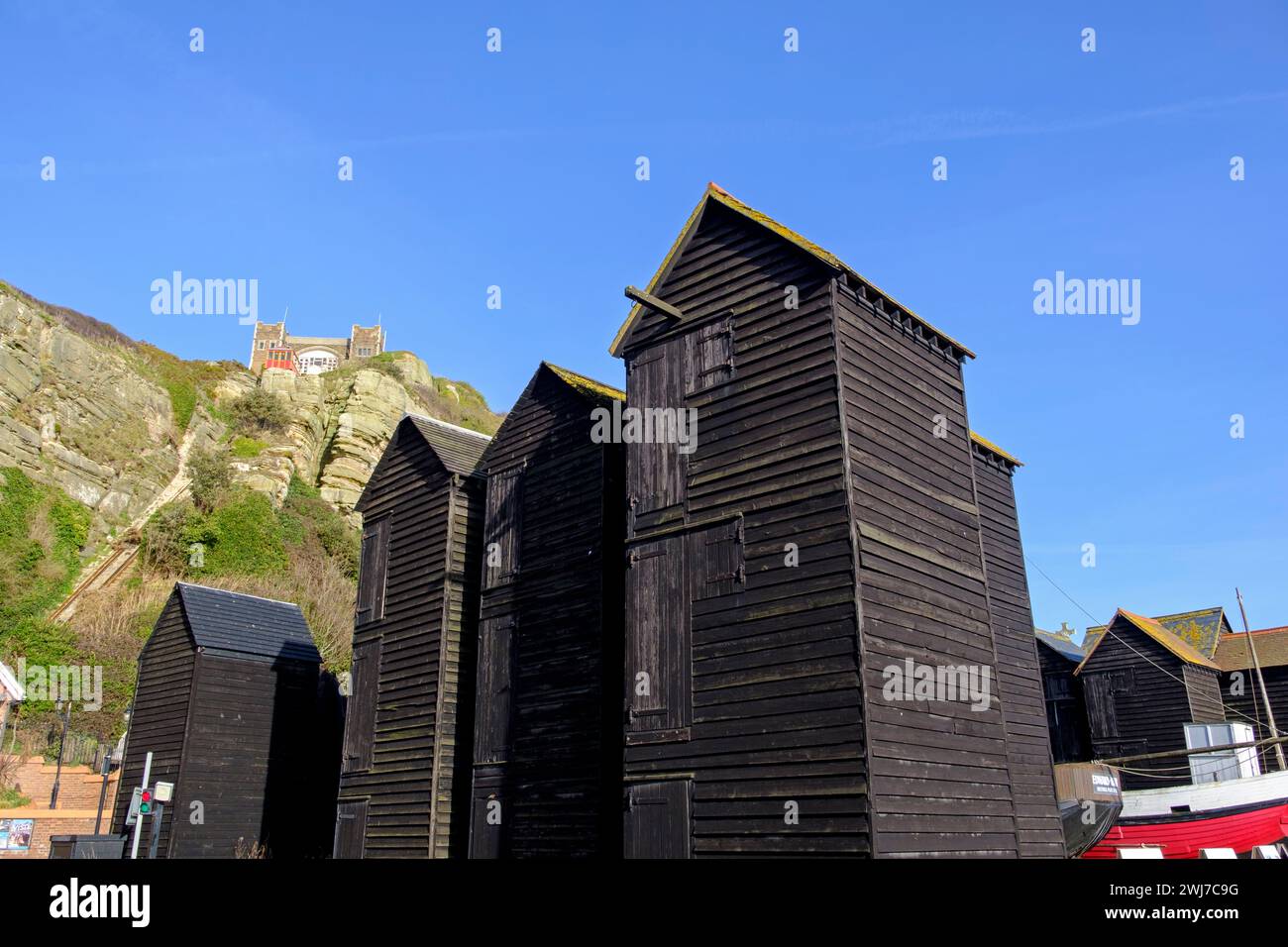Net huts, Hastings, East Sussex, UK Stock Photo - Alamy
