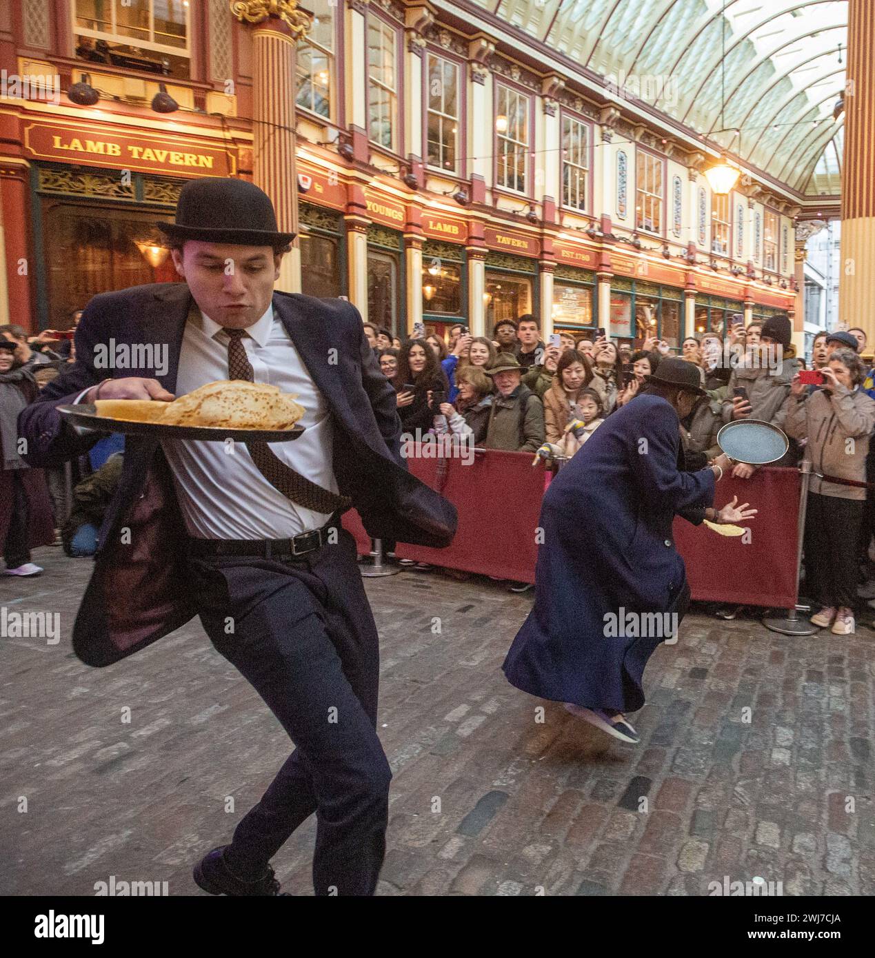 London, England, UK. 13th Feb, 2024. People take part in the annual ...