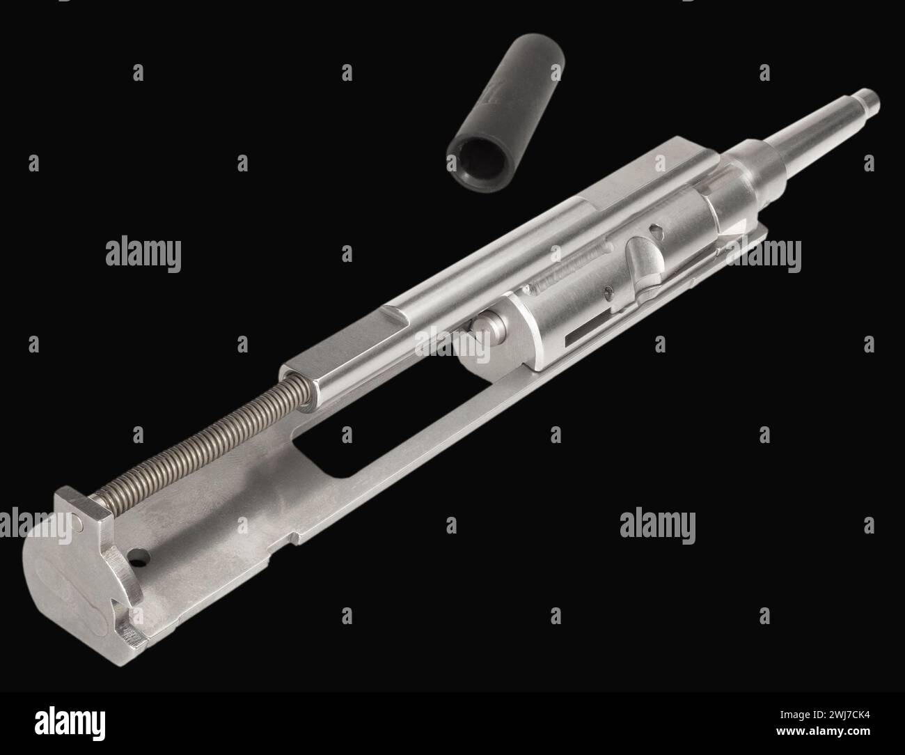 Bolt carrier group used to replace a standard unit in an assault rifle ...
