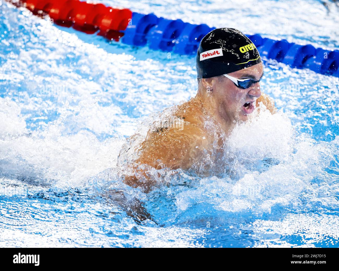 DOHA - Caspar Corbeau in action in the men's 50 school semi-final ...