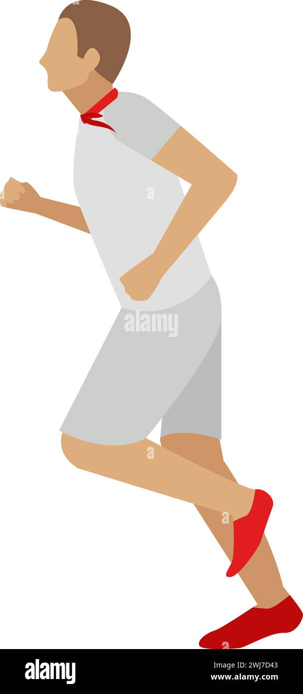 Man character jogging vector icon isolated on white Stock Vector Image ...