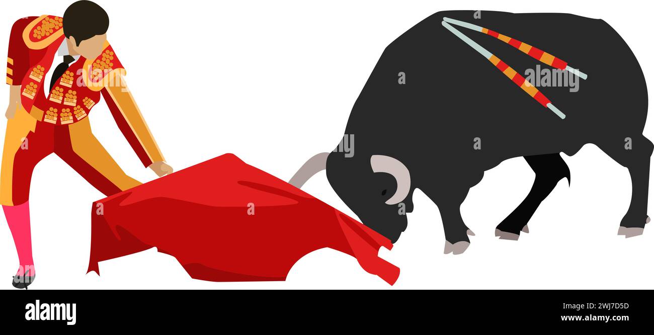 Muleta fighting Stock Vector Images - Alamy