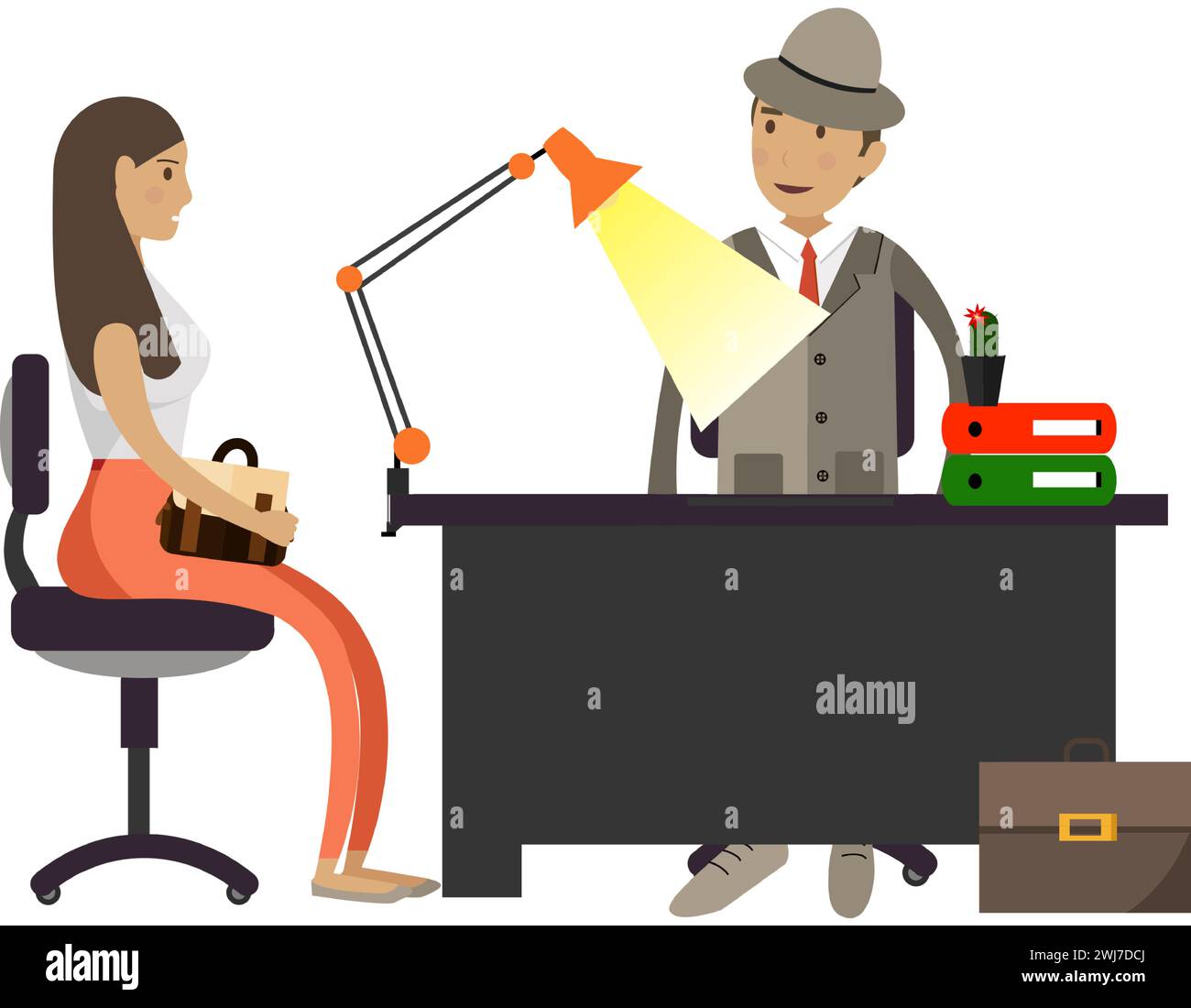 Interrogating suspect Stock Vector Images - Alamy