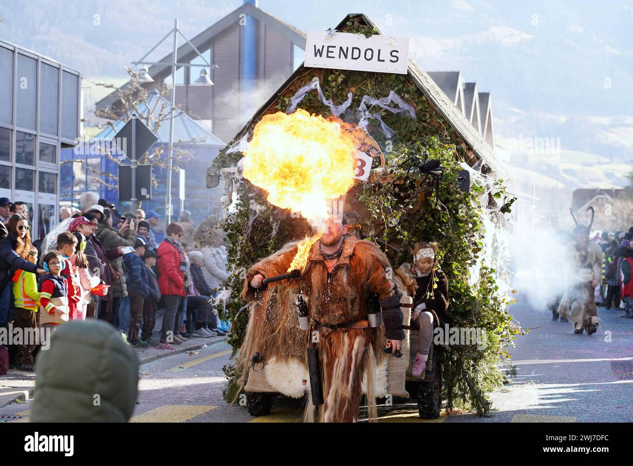 Anton Geisser 13.02. 2024 Fasnacht Sarnen Kanton Obwalden Schweiz. Bild ...