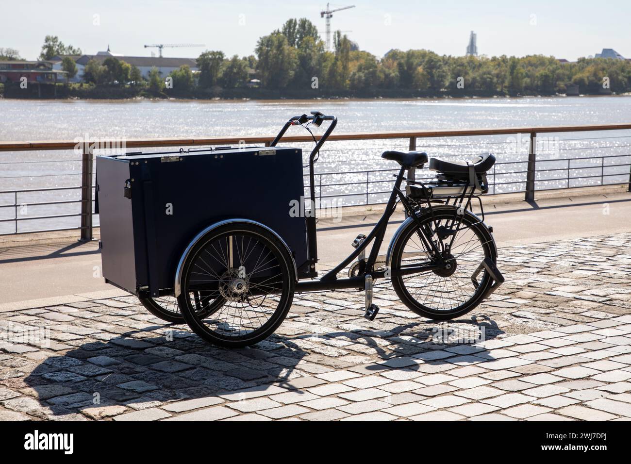bike with a large tank in front for cargo delivery bicycle three ...