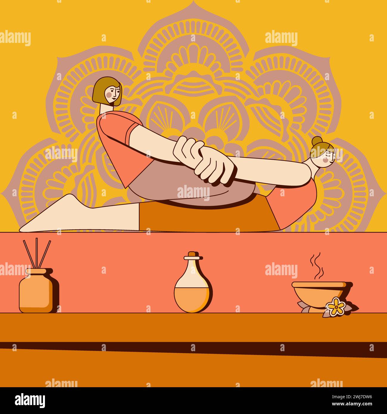 Thai Massage Treatment By Professional Therapist In Spa Traditional Asian Stretching Therapy