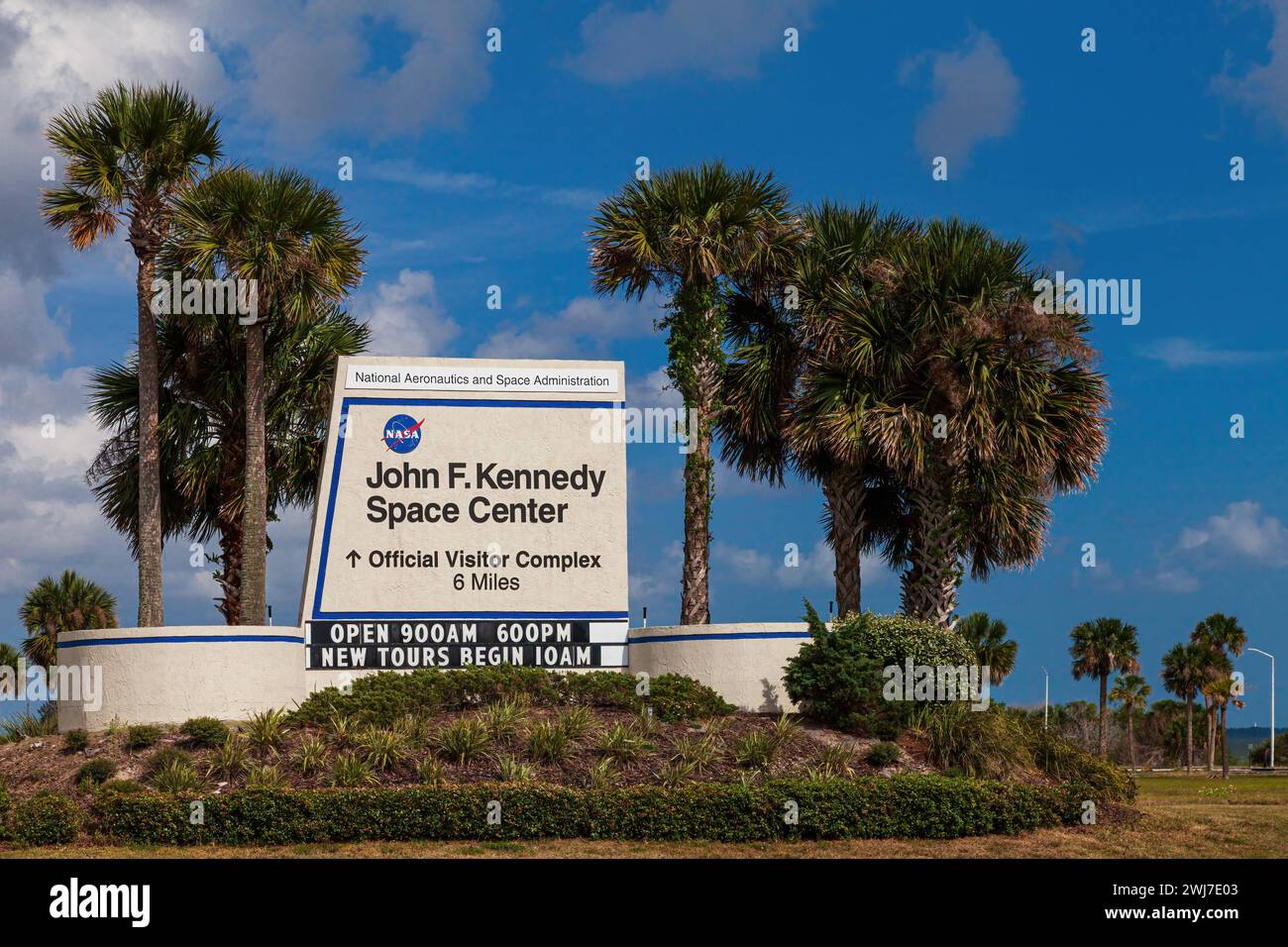 Sign to Kennedy Space Center Sign to Kennedy Space Center for visitors ...