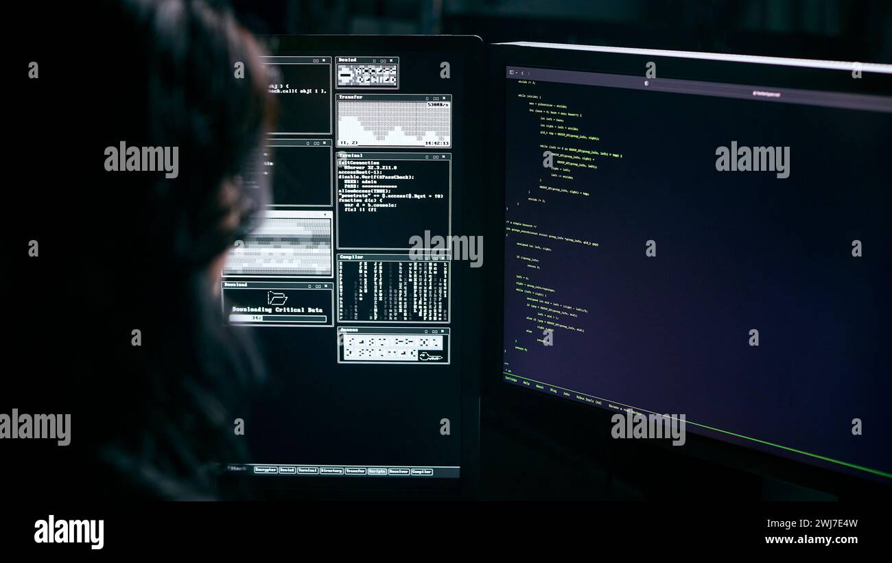 Worker working in front screens hi-res stock photography and images - Alamy