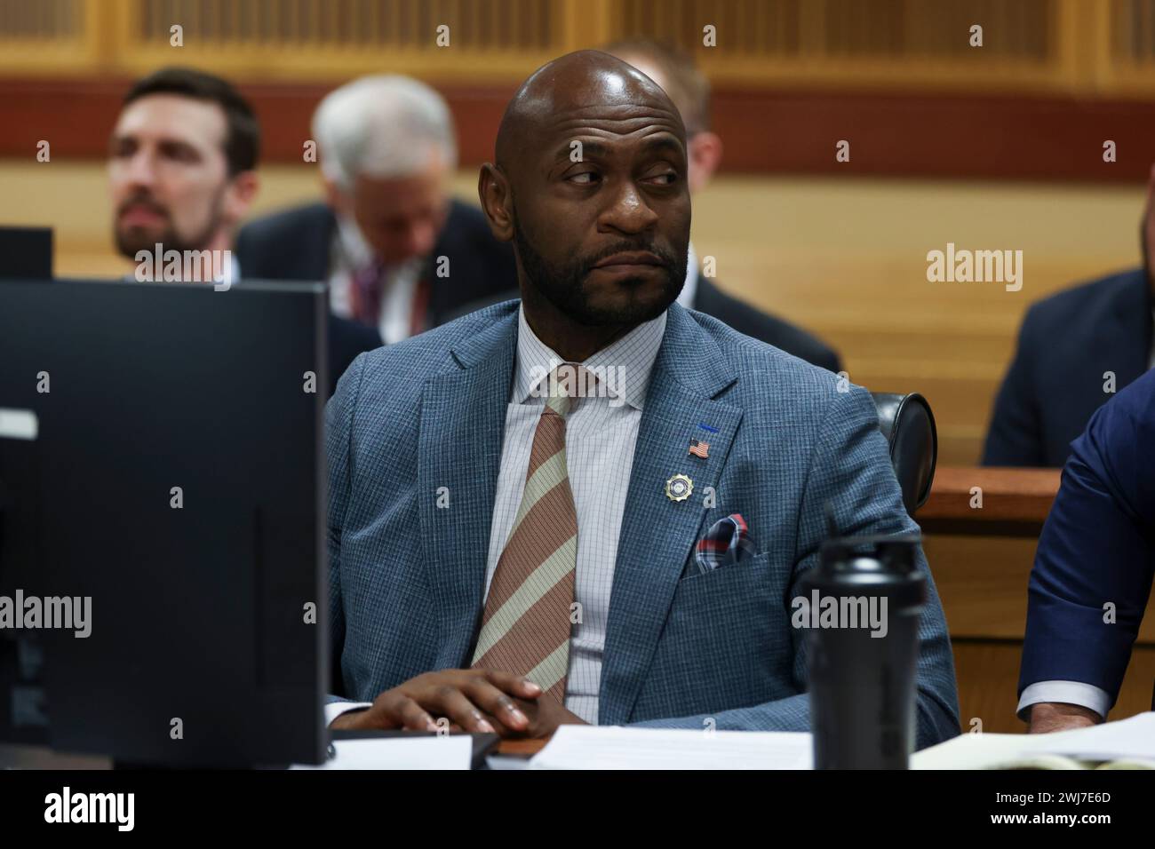 Fulton County special prosecutor Nathan Wade looks on during a hearing ...
