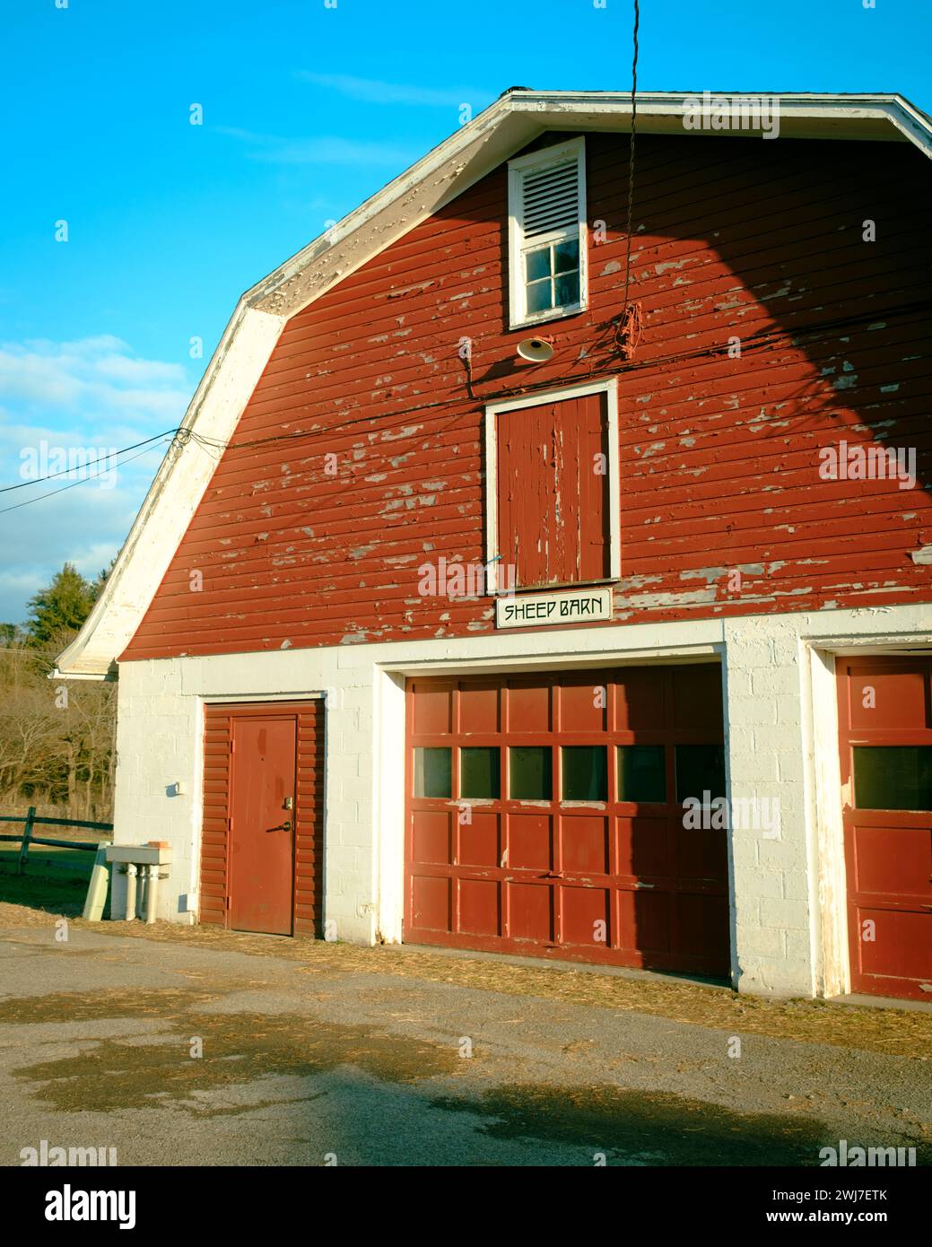 Sheep barn at Knox Farm State Park, East Aurora, New York Stock Photo ...