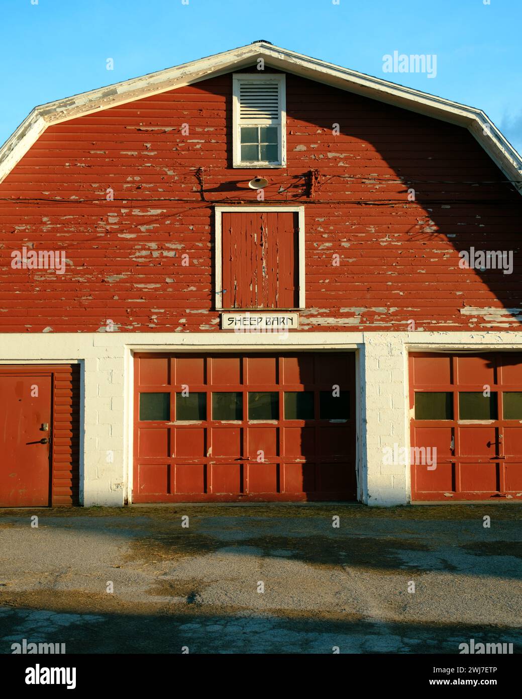 Sheep barn at Knox Farm State Park, East Aurora, New York Stock Photo ...