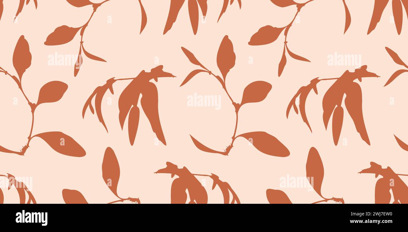 Botanical Seamless Pattern Leaves, Branches Motifs Stock Vector Image ...