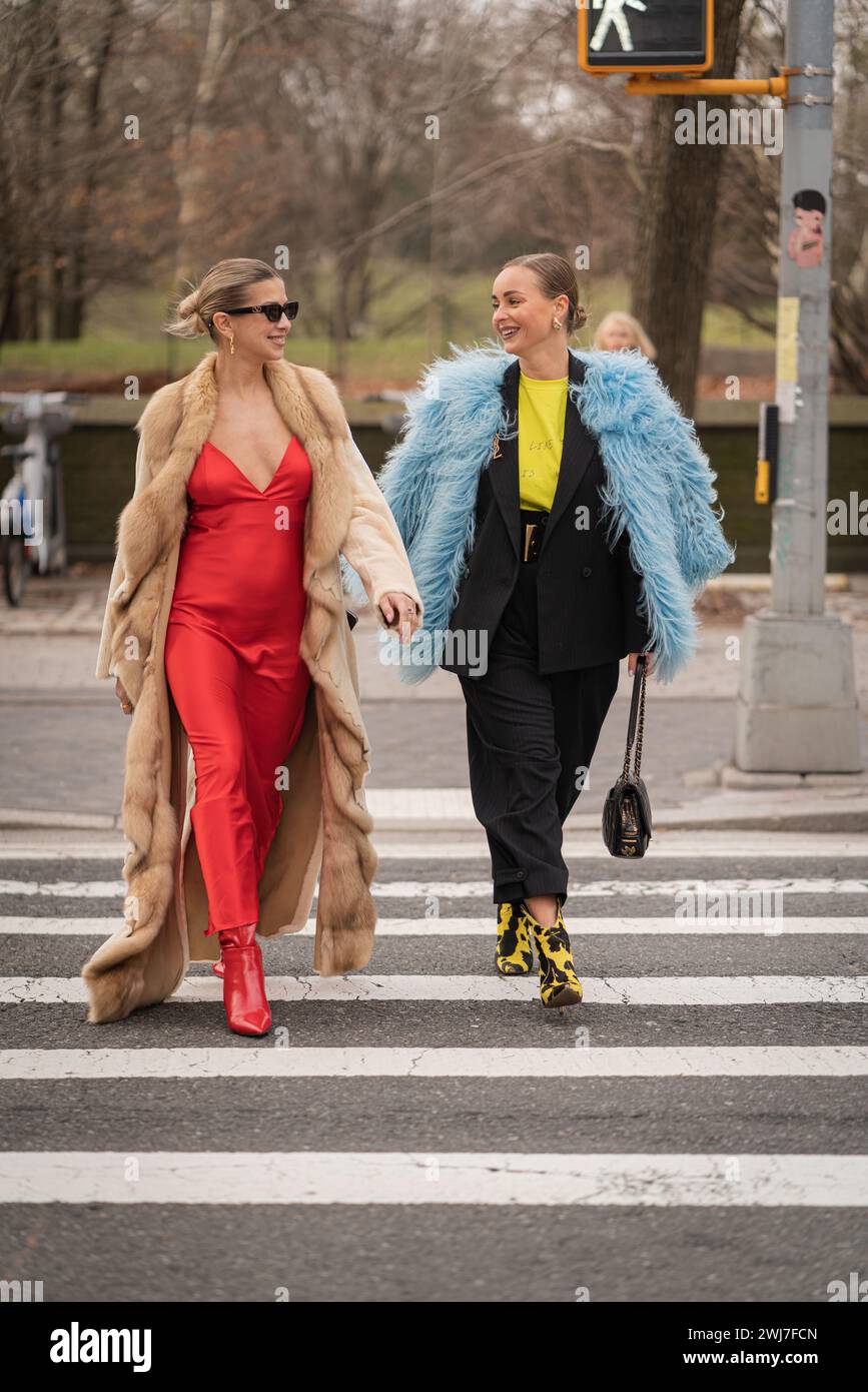 New York City, USA. 12th Feb, 2024. Models, fashion bloggers and social ...