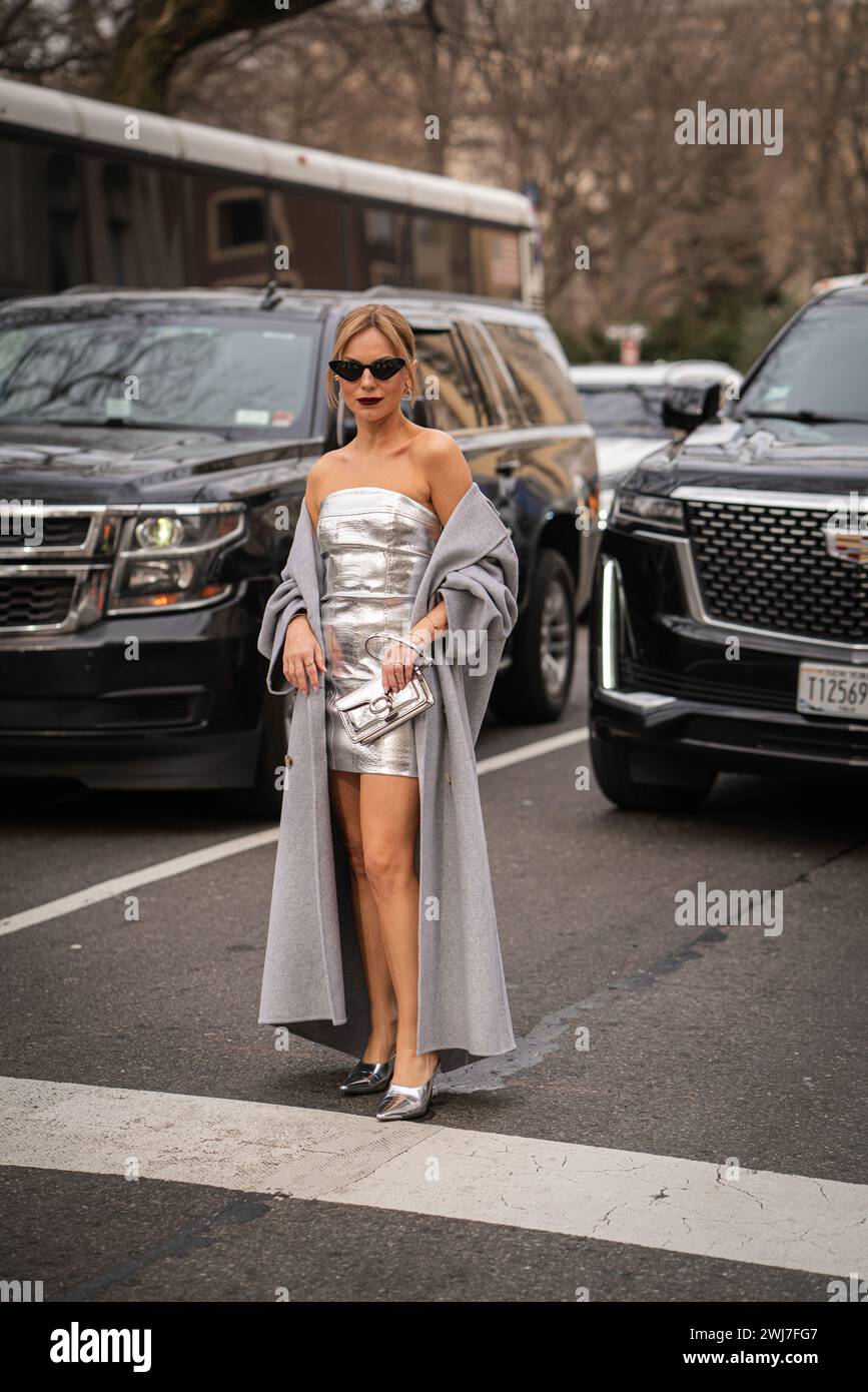 New York City, USA. 12th Feb, 2024. Models, fashion bloggers and social ...