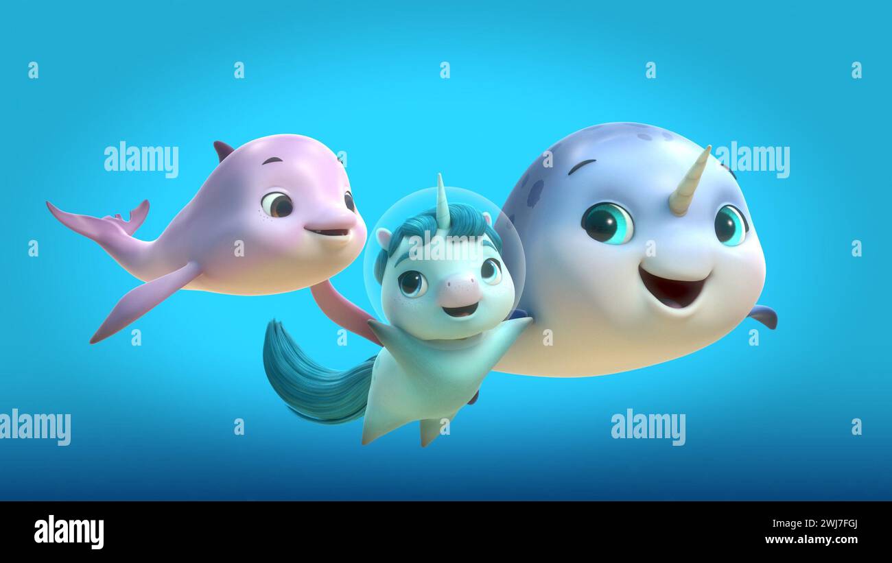 NOT QUITE NARWHAL, from left: Cruz (voice: Ryan Anderson Lopez), Kelp (voice: Nevin Kar ...