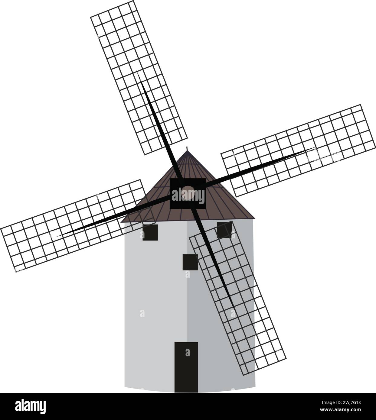 Grist mill waterwheel Stock Vector Images - Alamy